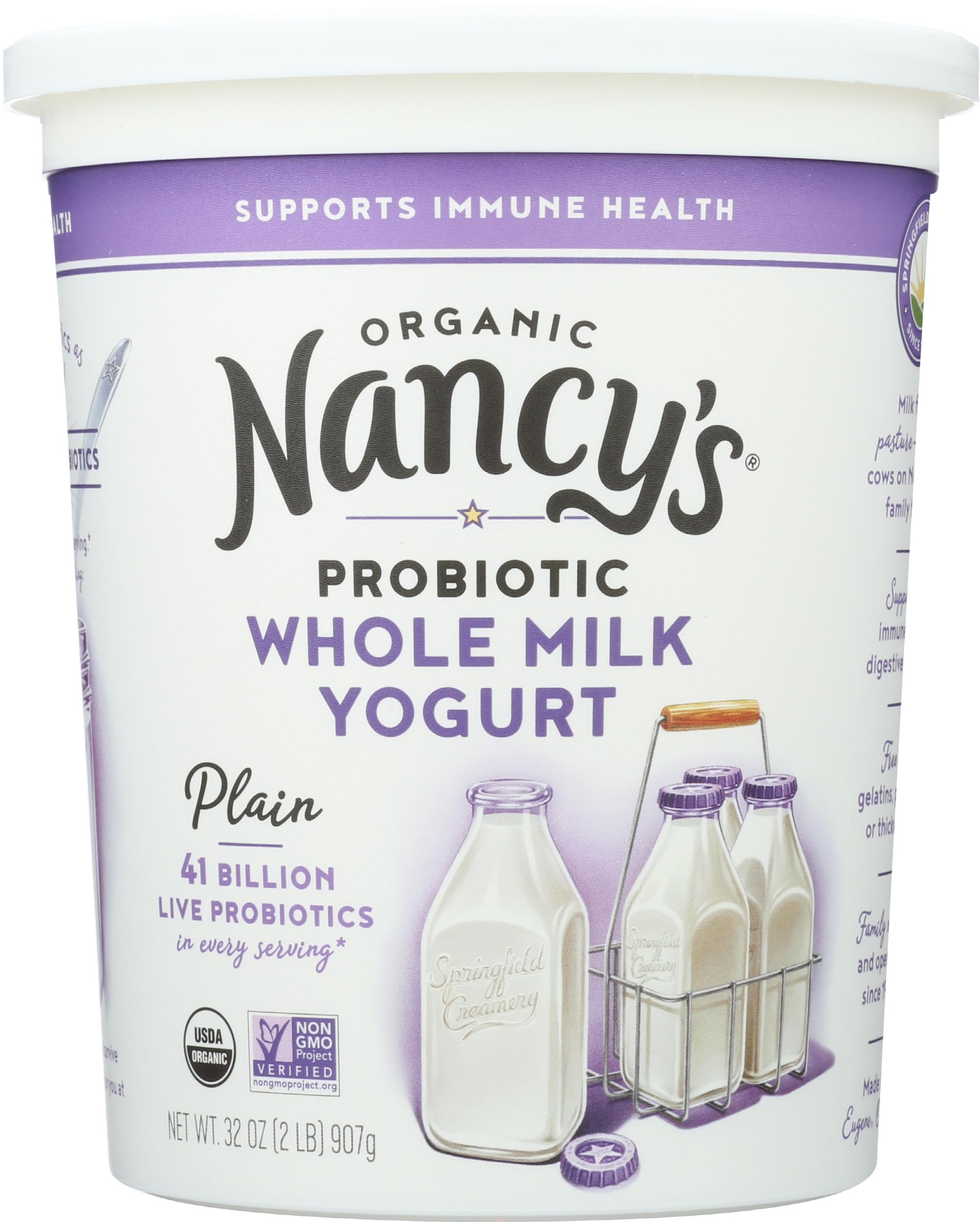 Nancy's, Organic Whole Milk Yogurt, Plain, 32 oz