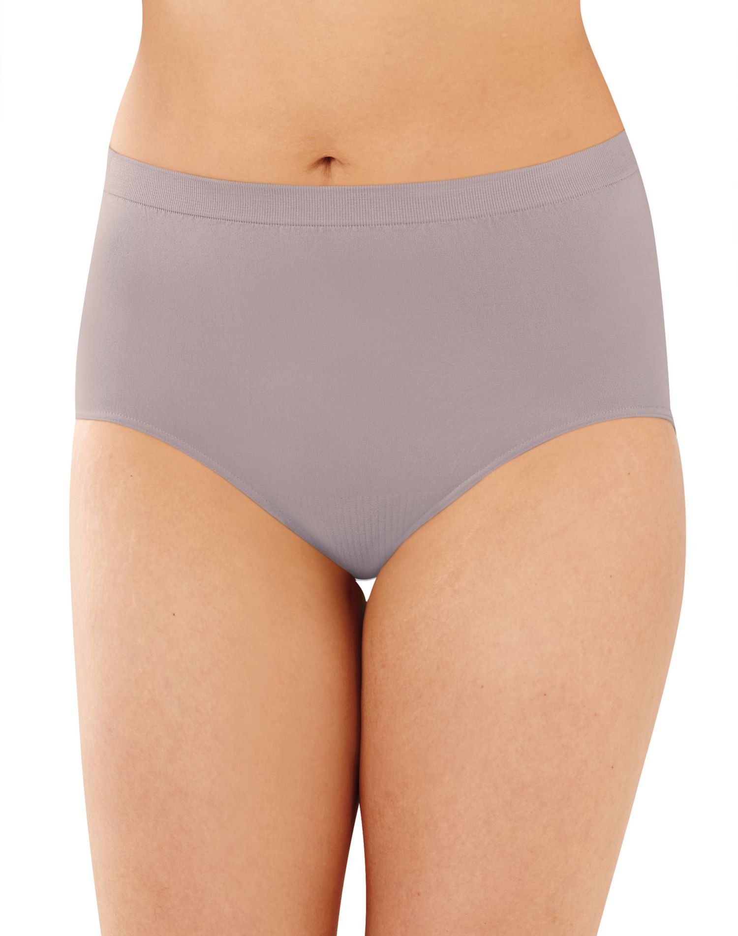 Bali Women's Comfort Revolution Seamless Brief Panty, Warm Steel, 8/9