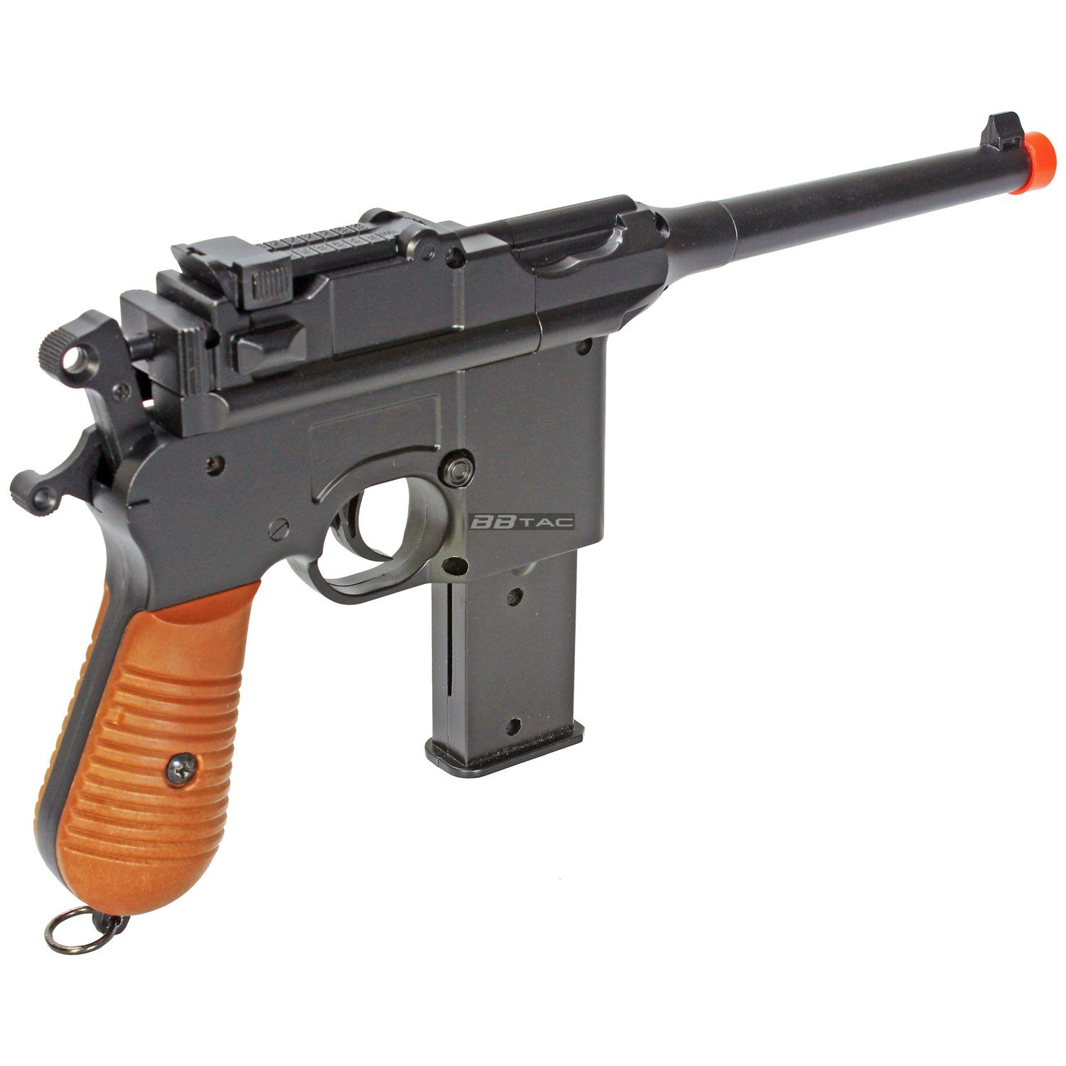 bbtac bt-712 world war ii 165 fps c96 metal zinc alloy airsoft pistol with magazine(Airsoft Gun)