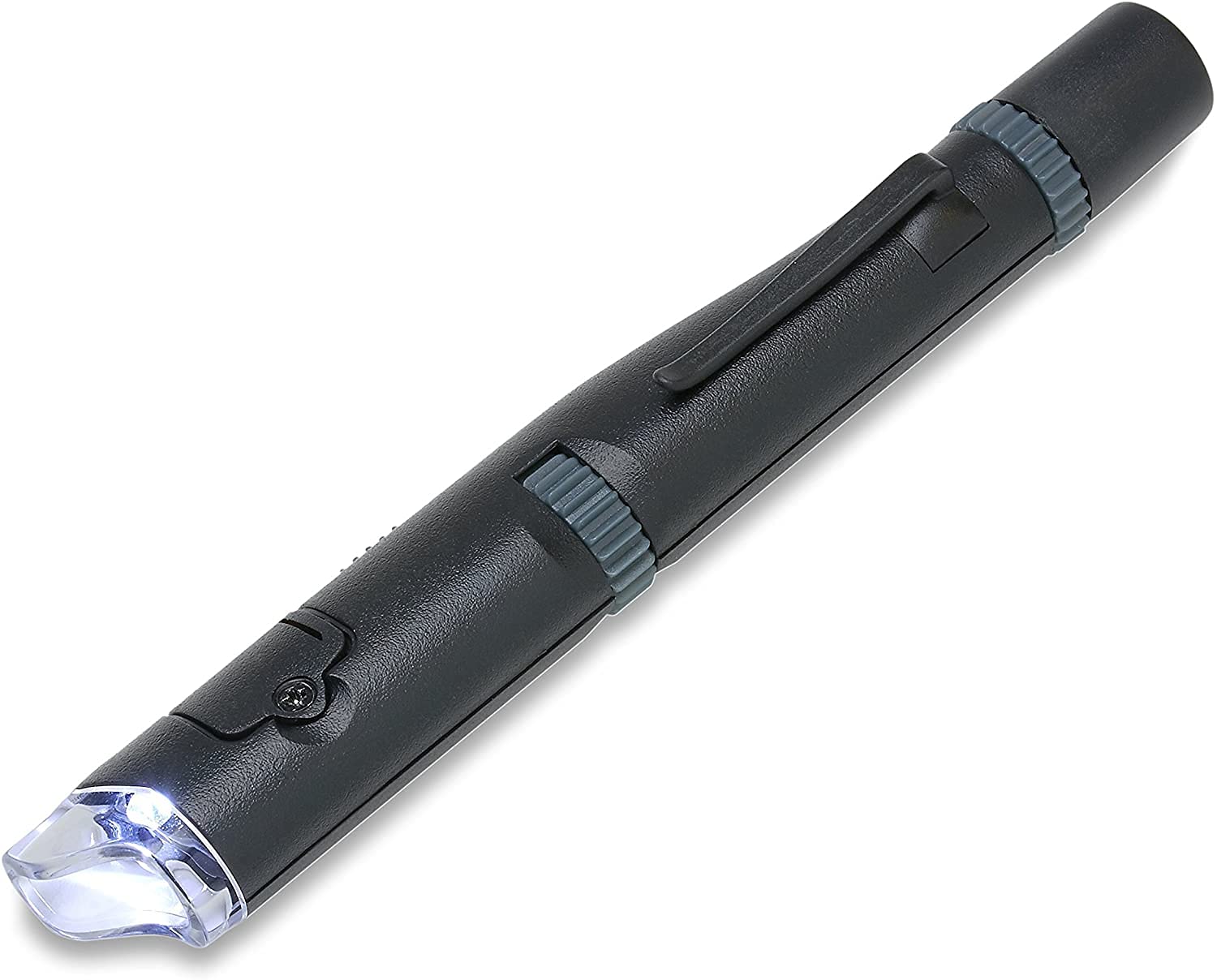 Carson MicroPen LED Lighted 24x-53x Magnification Microscope Pen (MP-300), Black