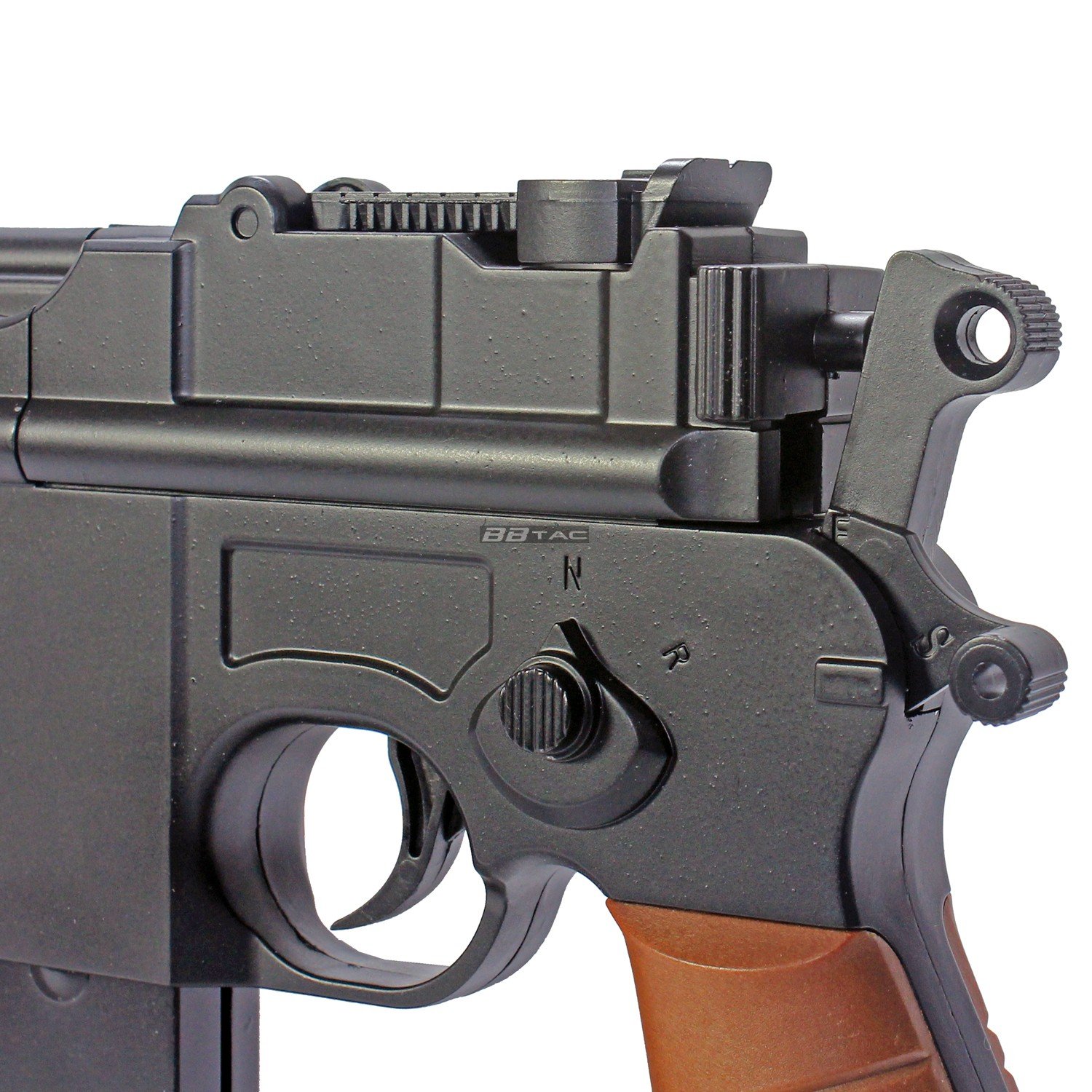 bbtac bt-712 world war ii 165 fps c96 metal zinc alloy airsoft pistol with magazine(Airsoft Gun)
