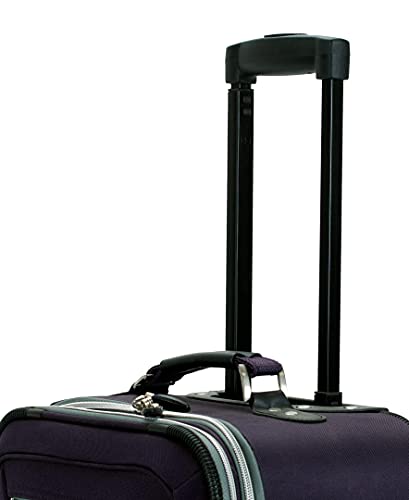 Rockland Pasadena Softside Spinner Wheel Luggage, Purple, Carry-On 20-Inch