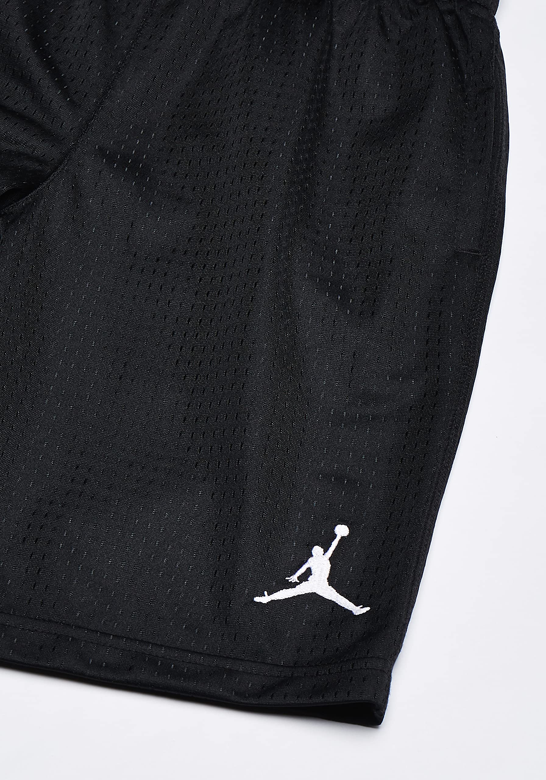 NIKE Boys Air Jordan Mesh Athletic Shorts (Medium, Black)