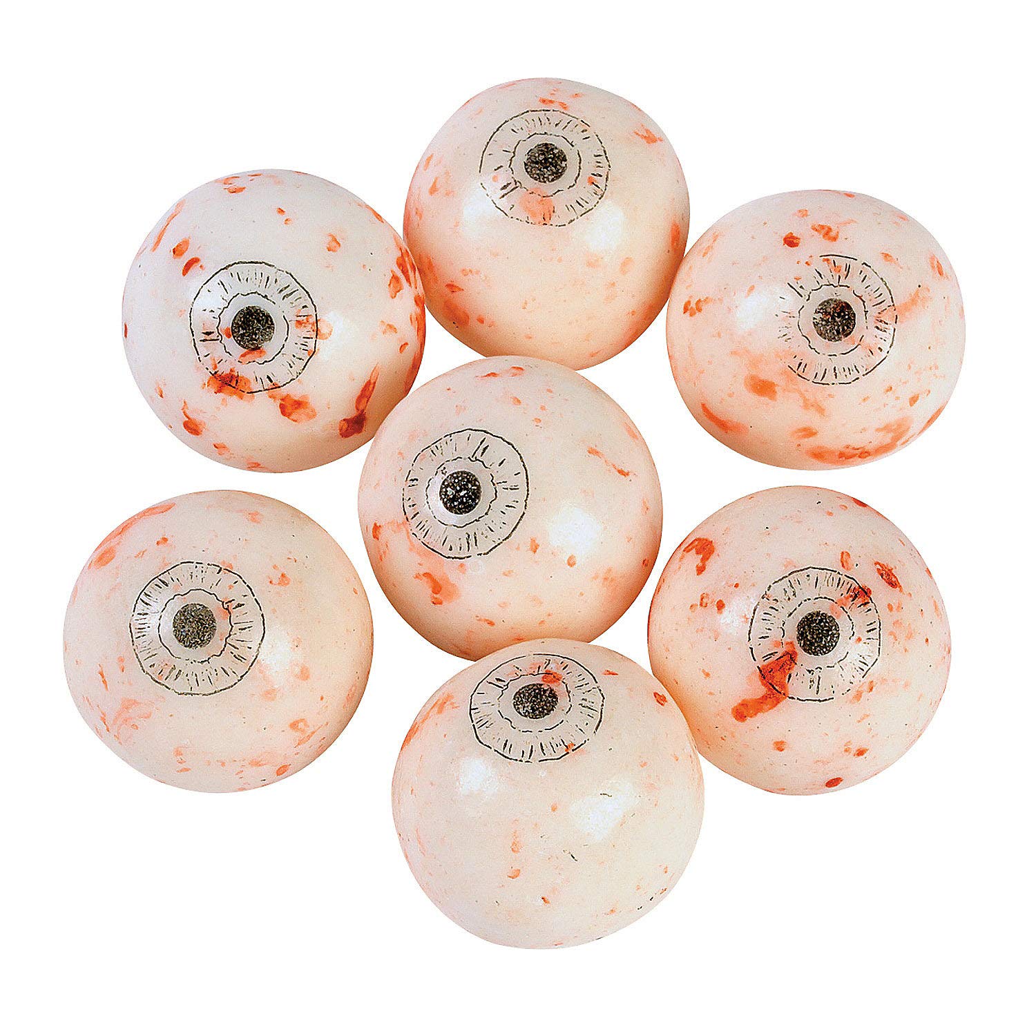 Fun Express Candy Eye Gumballs Edible Halloween - 66 Individually Wrapped Halloween Candy Gumballs
