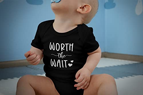 Luxxology Worth The Wait Baby Infant Bodysuit, Red 12M