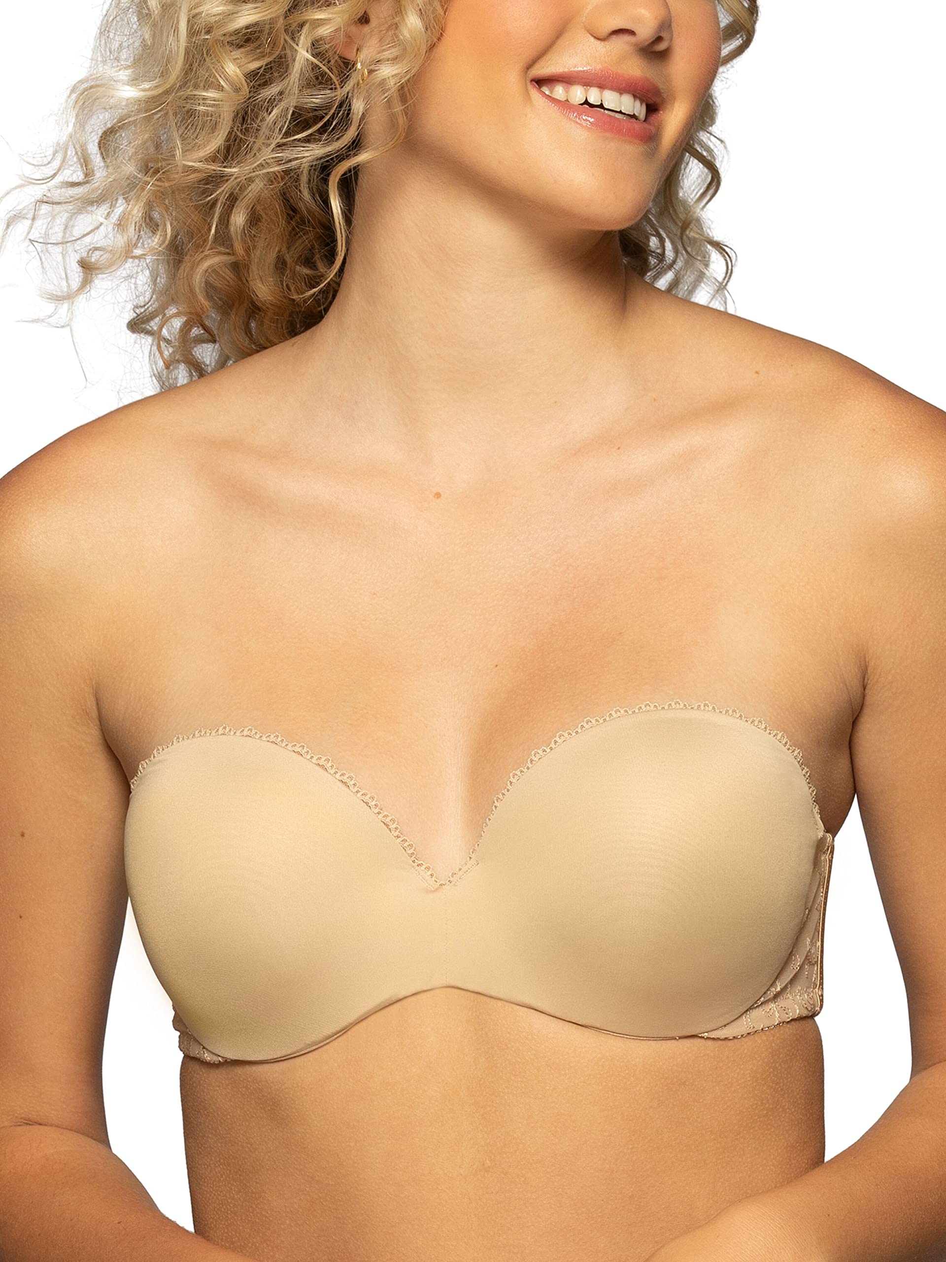 Vanity Fair Women's Gel Touch Strapless Push Up Bra 2111121, Barely Beige, 32A