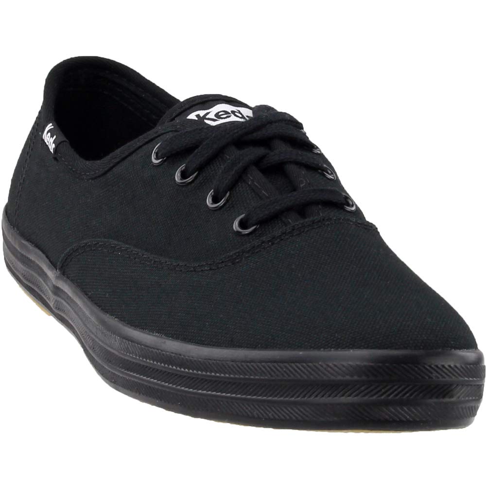 Keds Women's Champion Lace Up Sneaker, Black/Black Canvas, 9.5