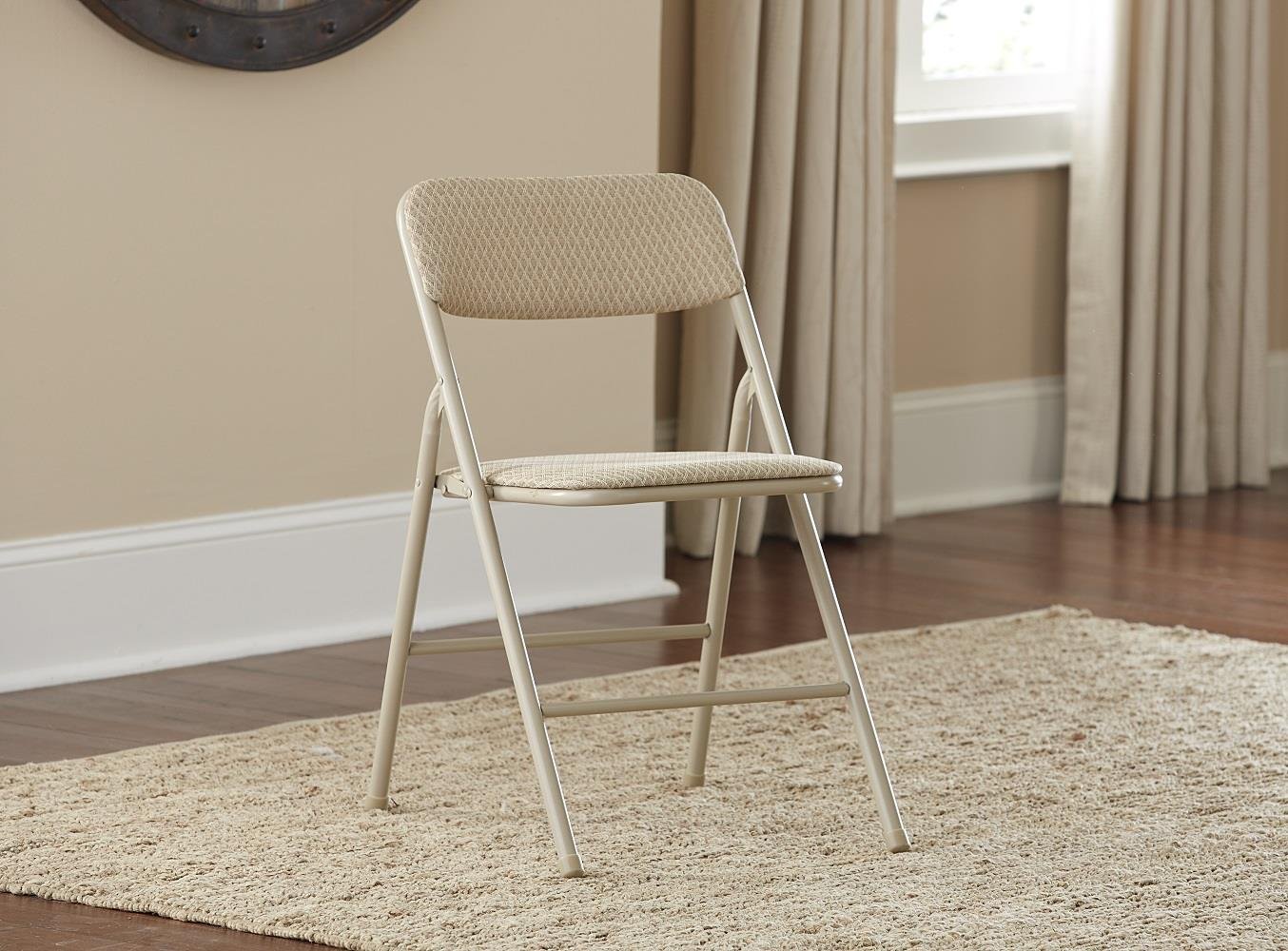 Ameriwood Home Cosco 5-Piece Folding Table and Chair Set, Tan