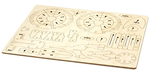 Star Trek The Next Generation U.S.S. Enterprise 3D Wood Puzzle & Model Figure Kit (50 Pcs) - Build & Paint Your Own 3D Space Ship Toy - Educational Gift for Kids & Adults, No Glue Required, 10+