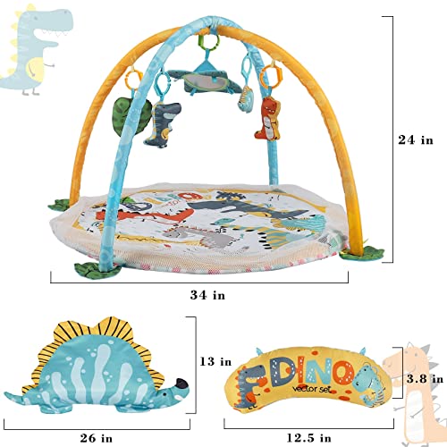 LOL-FUN Baby Play Mat Infant Activity Gym, Baby Floor Mat Activity Gym Playmat, Infant Toys for 0 3 6 12 Months Foldable Mat