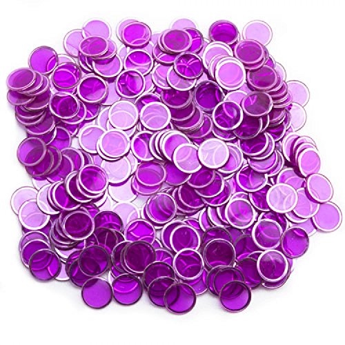Magnetic Bingo Chips - 300 Pack (Purple)