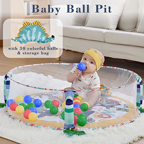 LOL-FUN Baby Play Mat Infant Activity Gym, Baby Floor Mat Activity Gym Playmat, Infant Toys for 0 3 6 12 Months Foldable Mat