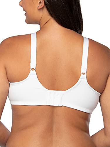 Vanity Fair Womens Full Figure Beauty Back Smoothing Bra, 4-way Stretch Fabric, Lightly Lined Cups Up To H Bra, Underwire - White, 40D US