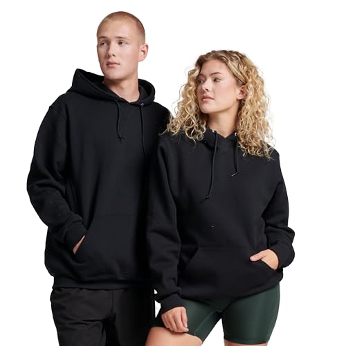 Russell Athletic Men's Dri Power Hooded Pullover Sweatshirt, Black, Medium