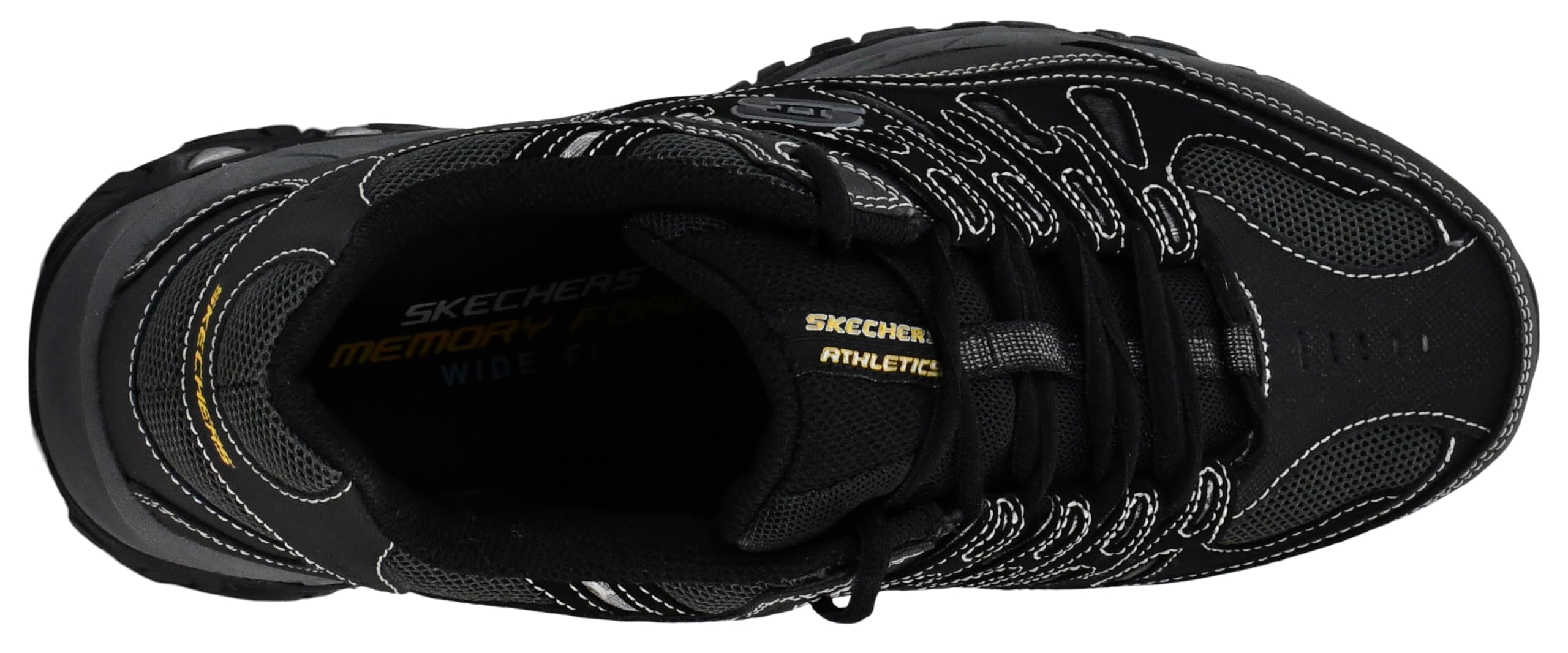 Skechers Mens Afterburn M. Fit Fashion-sneakers, Black/Charcoal, 10 US