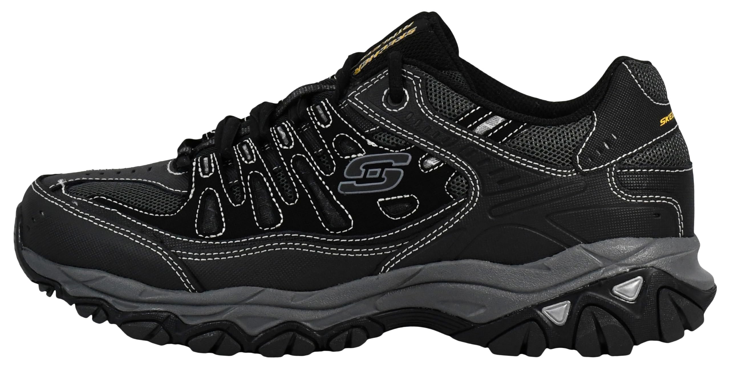 Skechers Mens Afterburn M. Fit Fashion-sneakers, Black/Charcoal, 10 US