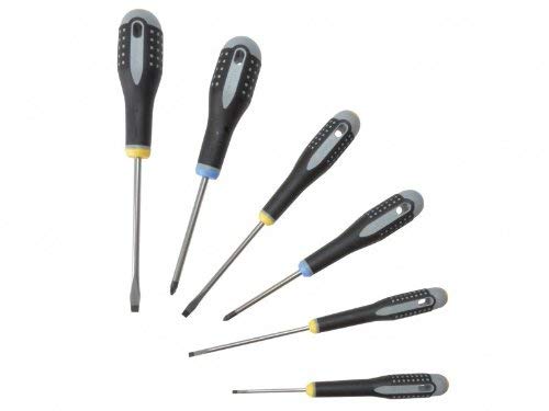 Bahco 9882 BE-9882 Slot/Pozi Ergo Screwdriver Set (6 Pieces)