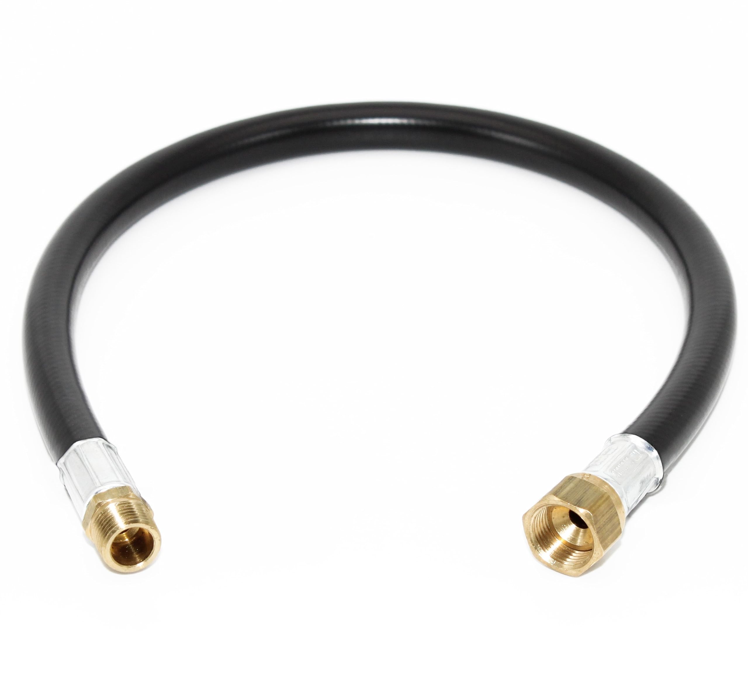Flame King Propane Thermo Plastic Rubber Hose Assembly, 24-inch, 3/8-inch ID for RVs and Travel Trailers