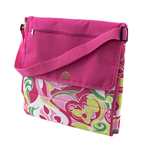 Storage Studios Macbeth Portable Craft Station Tote, 1.5 x 16 x 14.75 Inches, Pink, White, Yellow, and Green (CH93546)