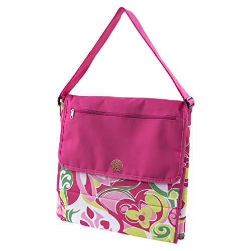 Storage Studios Macbeth Portable Craft Station Tote, 1.5 x 16 x 14.75 Inches, Pink, White, Yellow, and Green (CH93546)