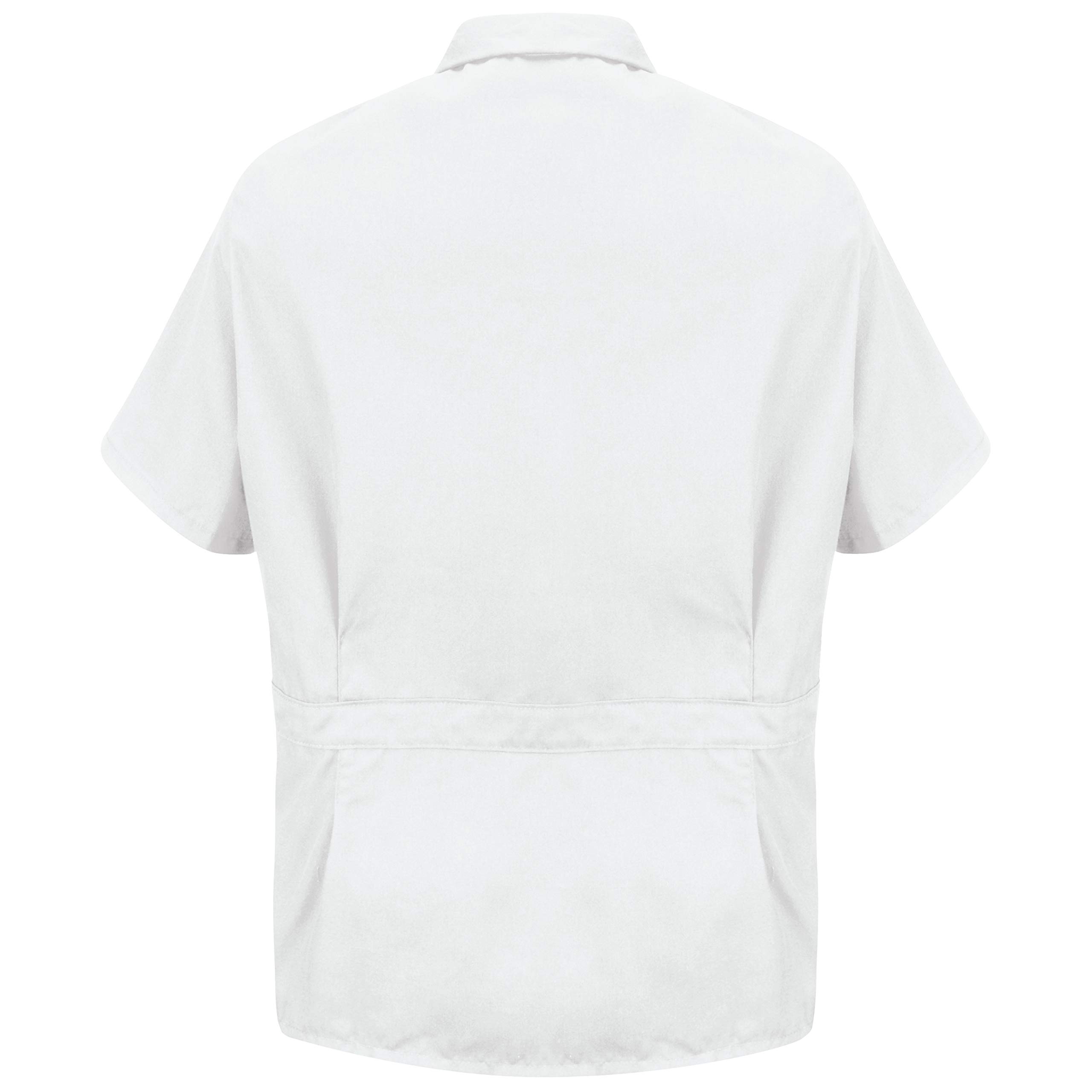 Red Kap mens Zip-front Smock, White, 4X-Large