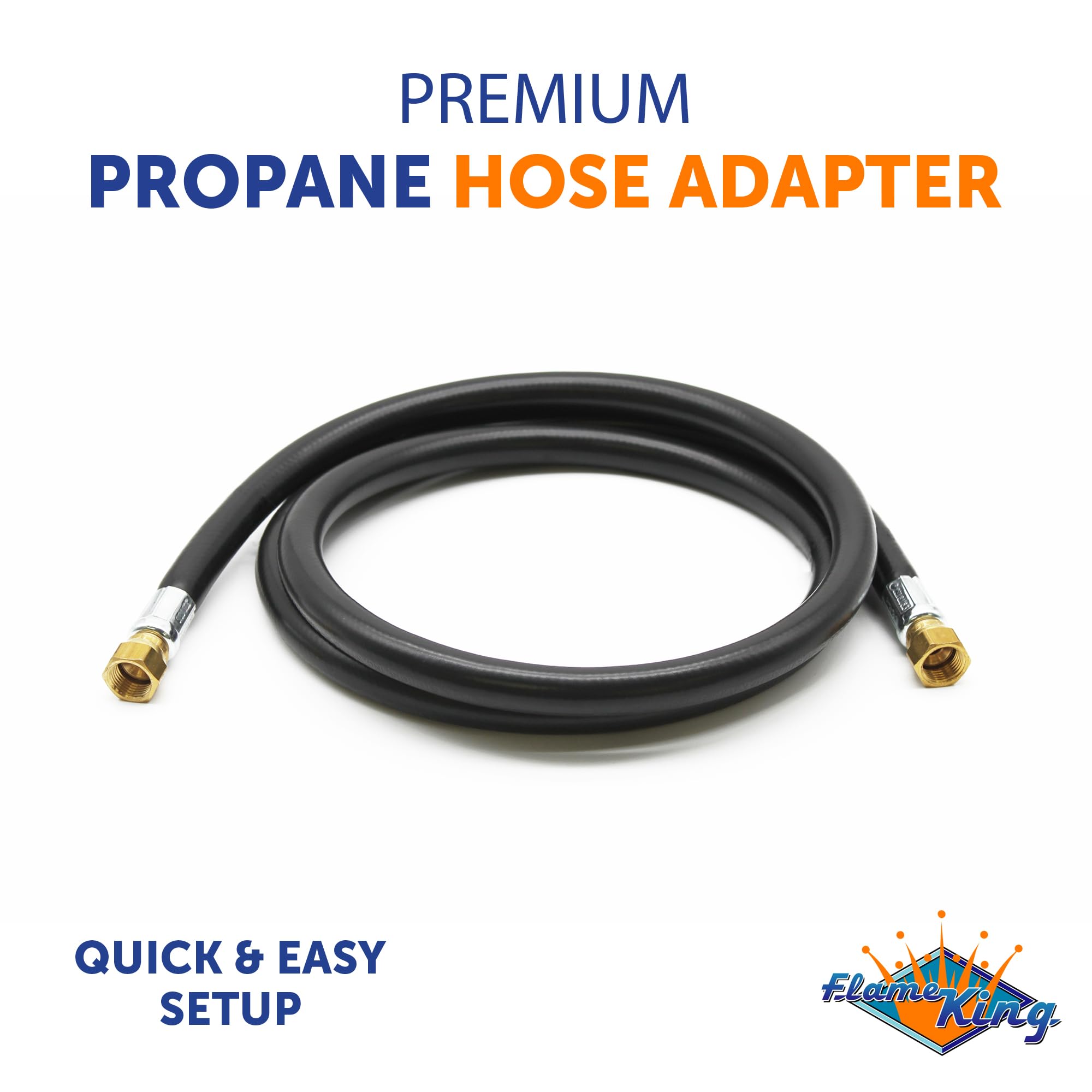 Flame King Thermo Rubber RV Slide Out Hose Assembly, 60 Inch, 3/8 Inch ID, Female To Female - 100159-60