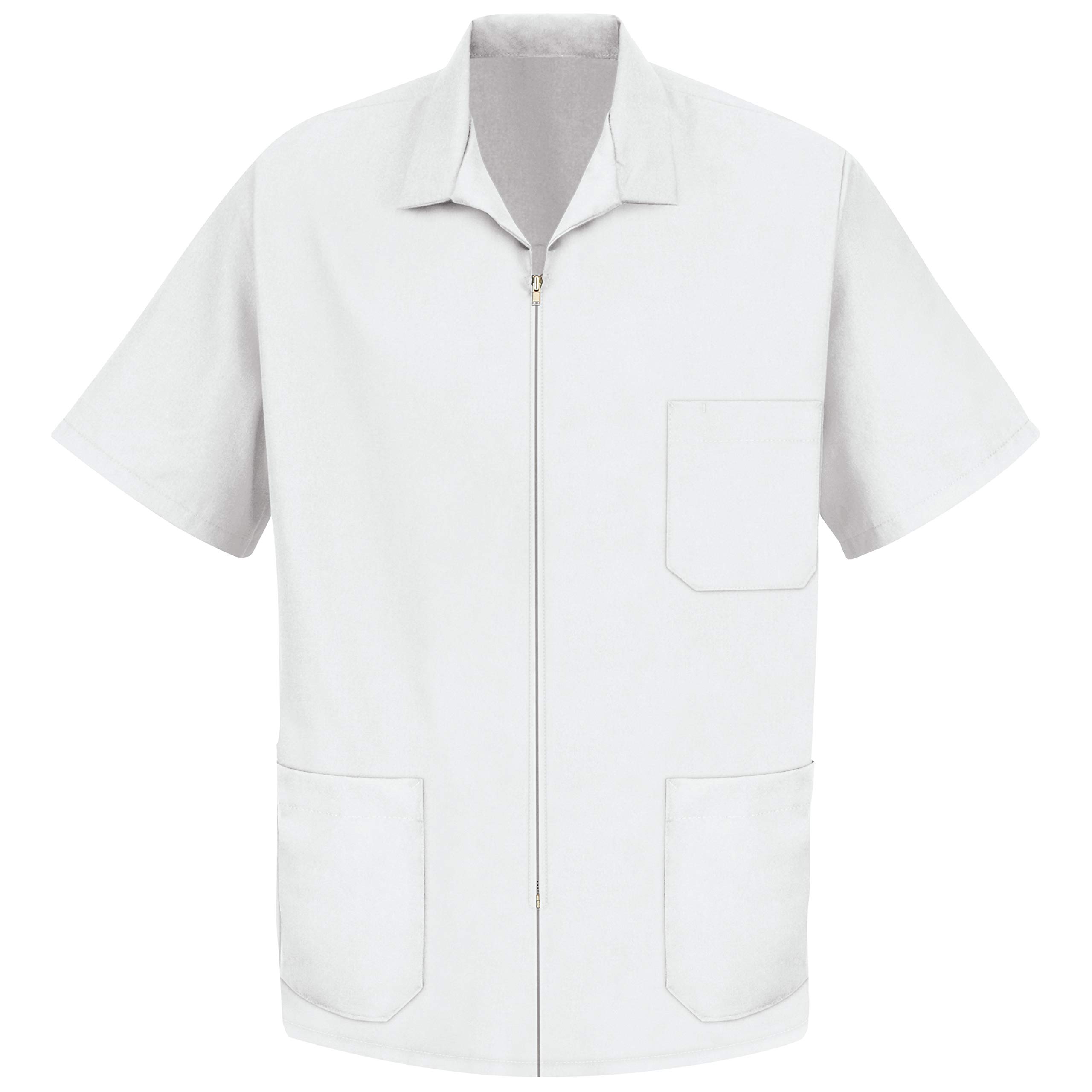 Red Kap mens Zip-front Smock, White, 4X-Large