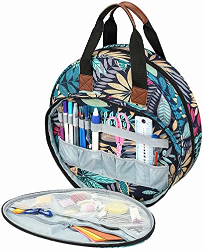 Color You Embroidery Bag, Portable Embroidery Project Bag Storage, Craft Supply Organizers and Storage for Embroidery Hoops, Floss, Cross Stitch Supplies and Sewing Tools Kits