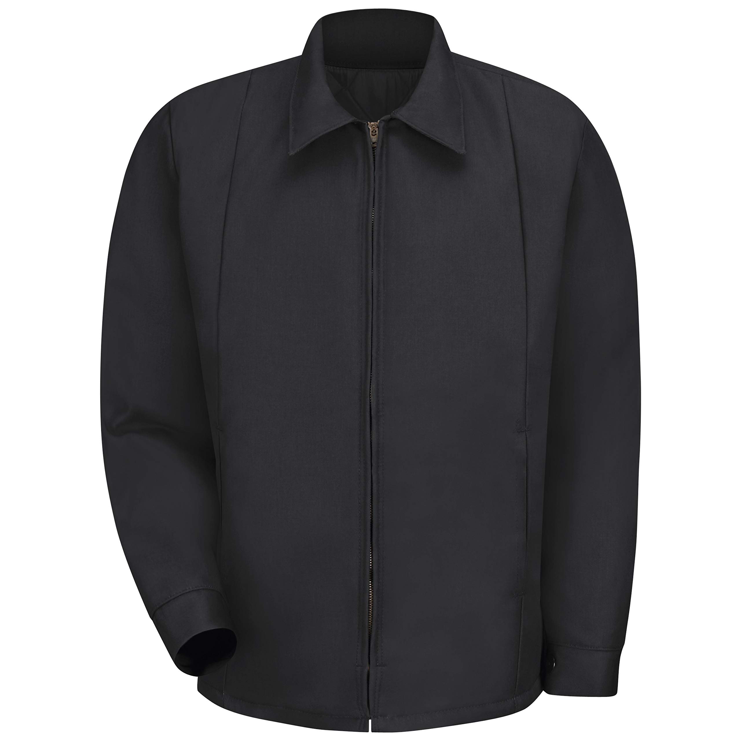 Red Kap Men's Perma-Lined Panel Jacket, Black, 4X-Large