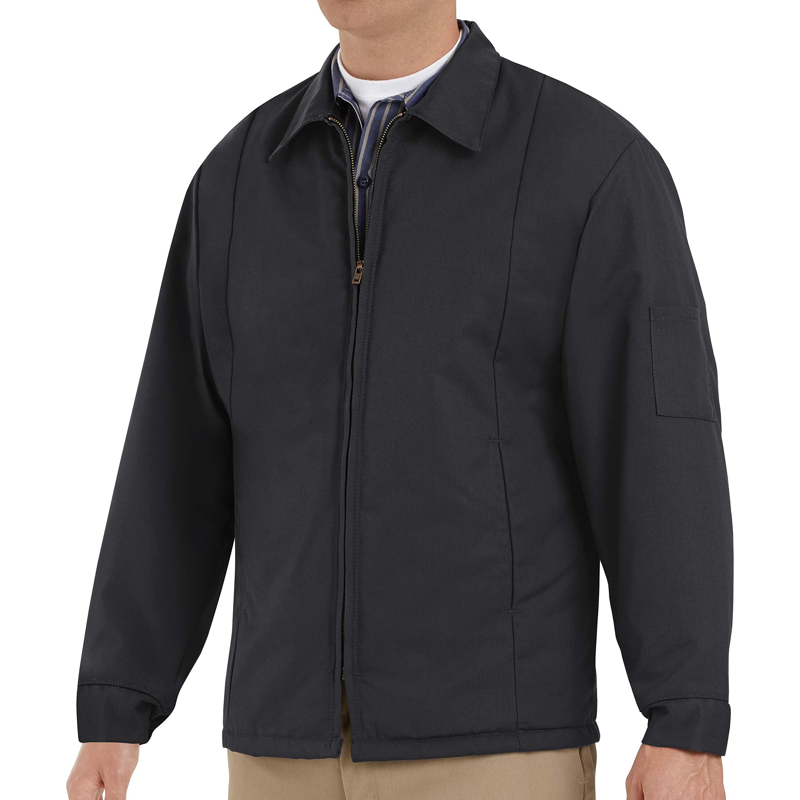 Red Kap Men's Perma-Lined Panel Jacket, Black, 4X-Large