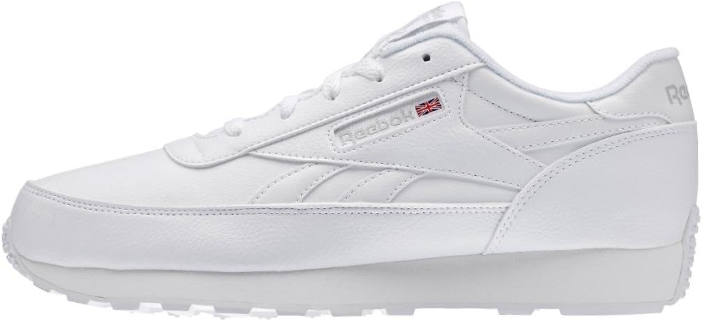 Reebok Mens Classic Renaissance Wide 4E Sneaker, White/Steel,8,5