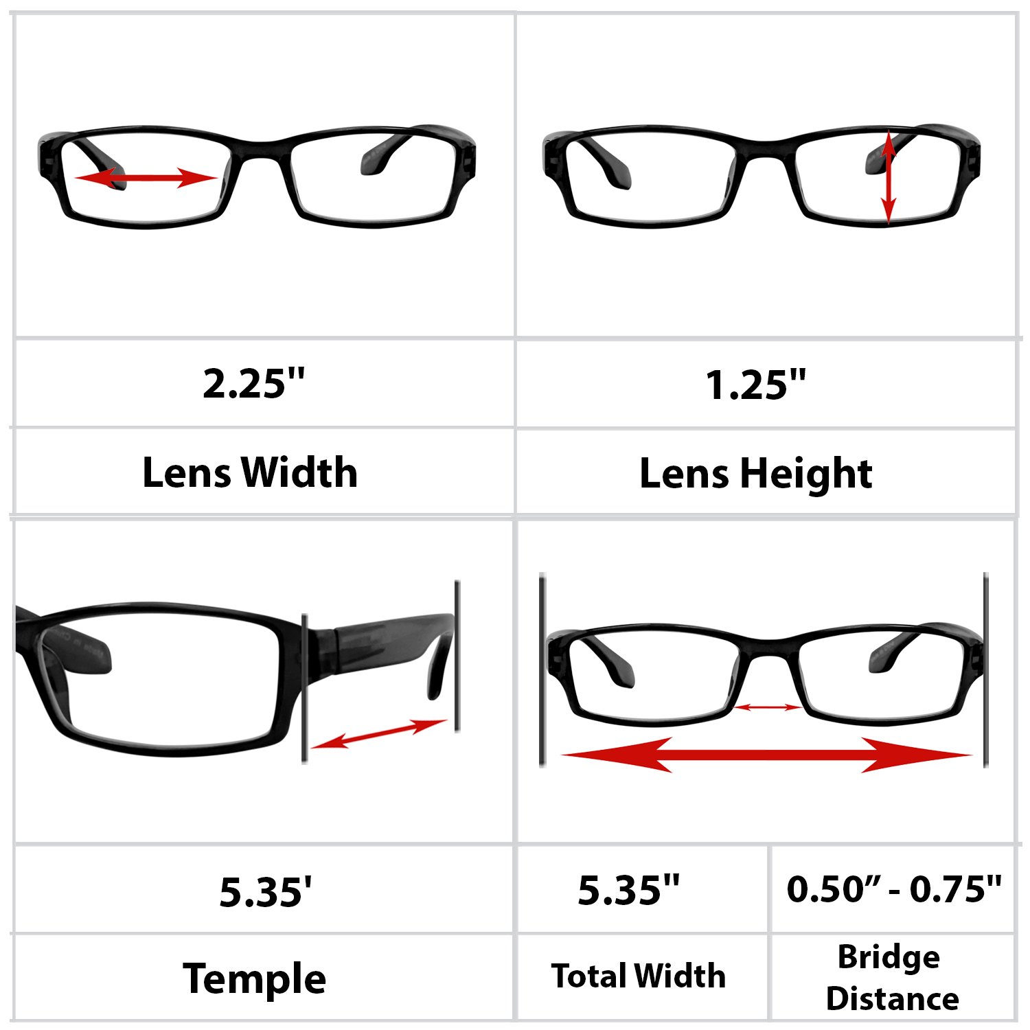 TruVision Readers - 9501HP - 4 pk - Black 2.50