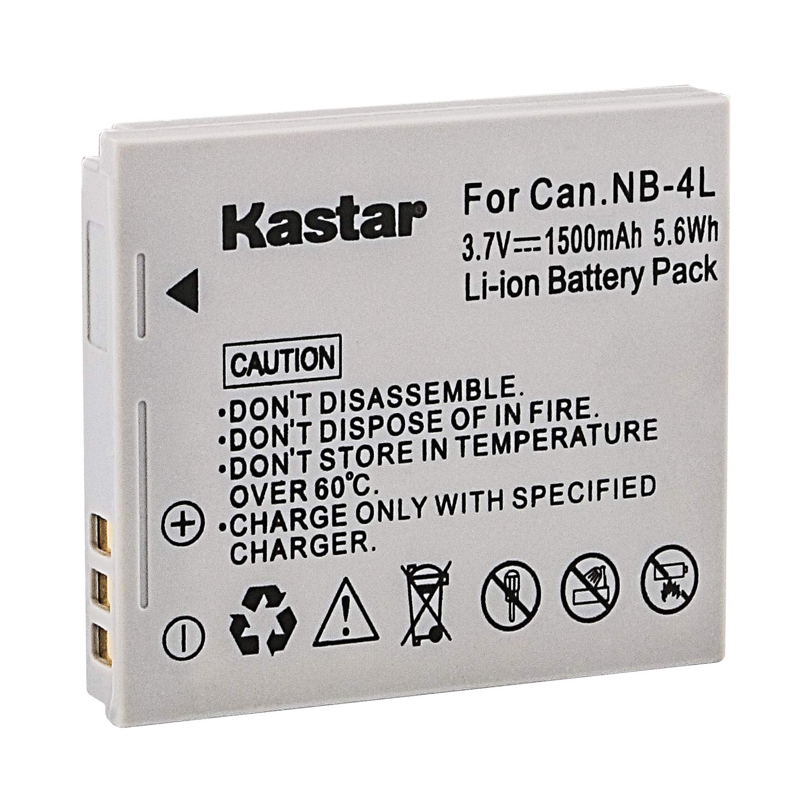 Kastar NB-4L Battery (1-Pack) for Canon PowerShot SD40, SD30, SD200, SD300, SD400, SD430, SD450, SD600, SD630, SD750, SD780, SD940, SD960, SD1000, SD1100, SD1400, TX1, ELPH 100, 300, 310, 330, VIXIA
