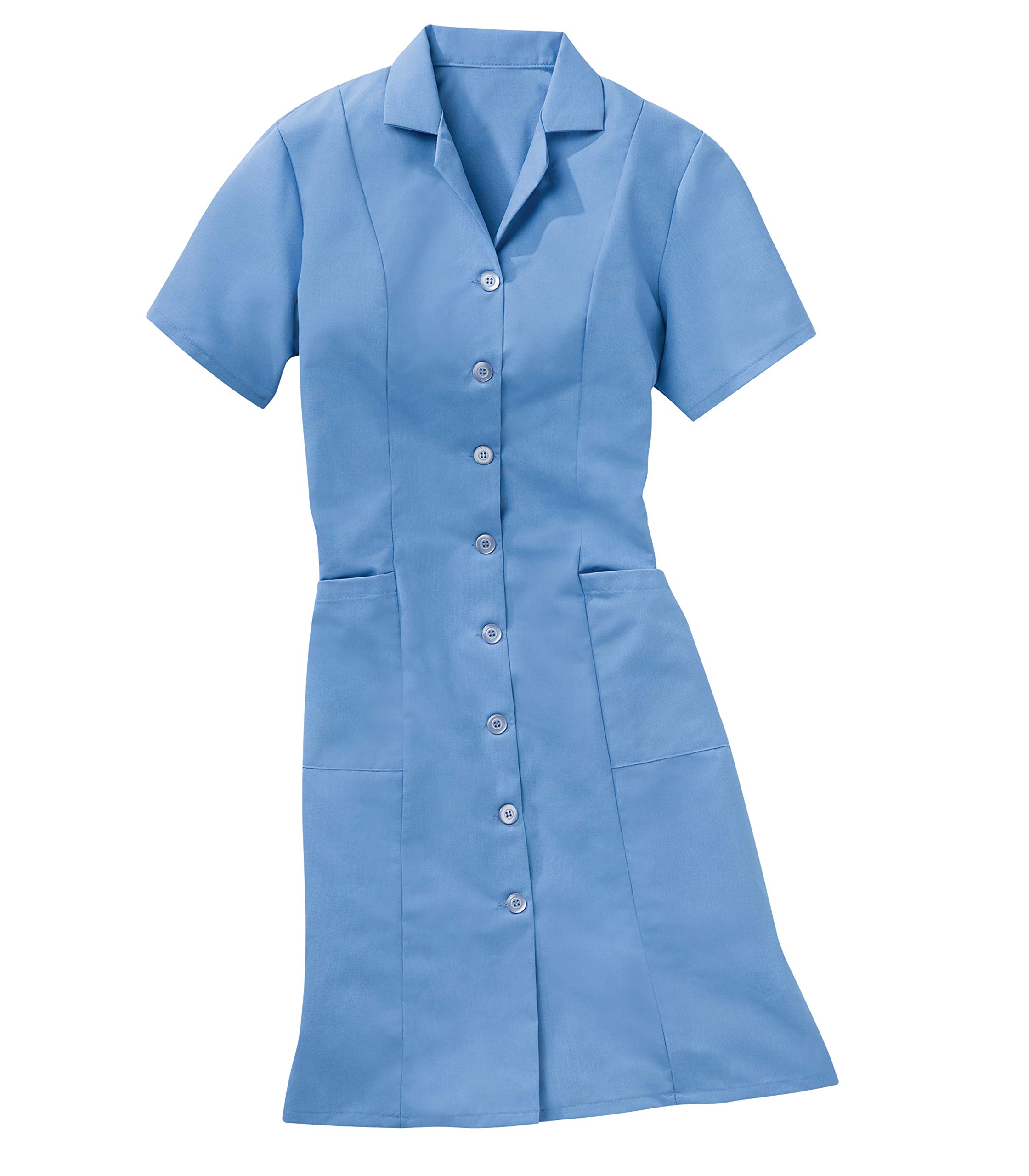 Red Kap Women's Standard Short Sleeve Work Dress, Light Blue, Small