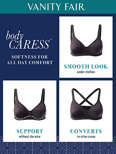 Vanity Fair Women's Body Caress Full Coverage Wirefree Bra 72335, Damask Neutral, 42B