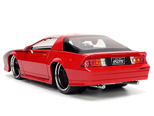 1985 Chevy Camaro Red with Black Stripes Bigtime Muscle Series 1/24 Diecast Model Car by Jada 34196