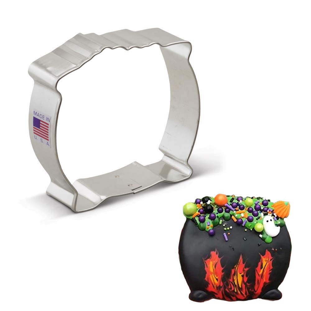 Halloween Witch Cauldron Cookie Cutter 3.5" Made in USA by Ann Clark