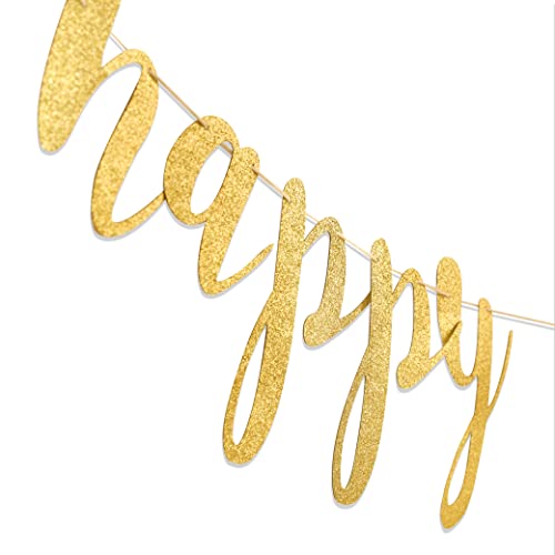 Happy 80th Birthday Banner - 80th Birthday Banner,80 Banner Gold,80th Anniversary Banner Gold,80th Birthday Banner for Women/men,happy 80th Birthday Banner Party Decorations