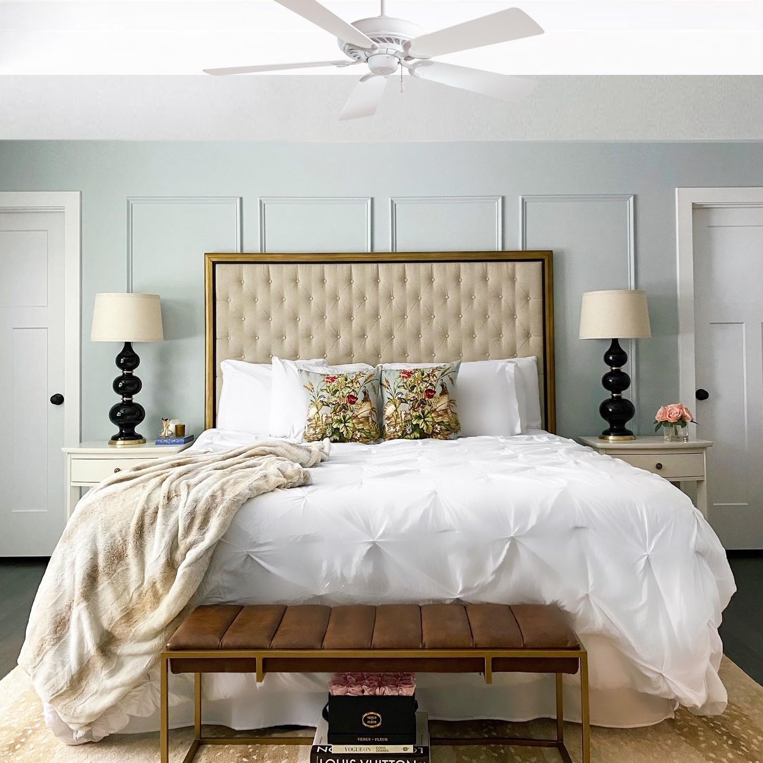 Minka-Aire F568-WH Supra 52 Inch Pull Chain Ceiling Fan in White Finish