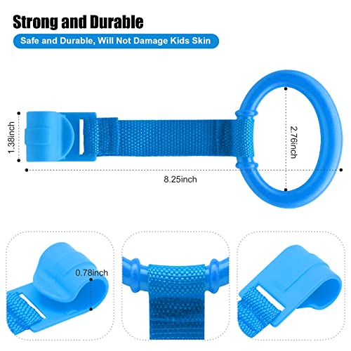 Baby Pull Up Rings, 2 Pack Bed Stand Up Assistant, Play Gym Crib Pull Ring for Toddler Kids Children Walking Training Tool(Blue and Green)
