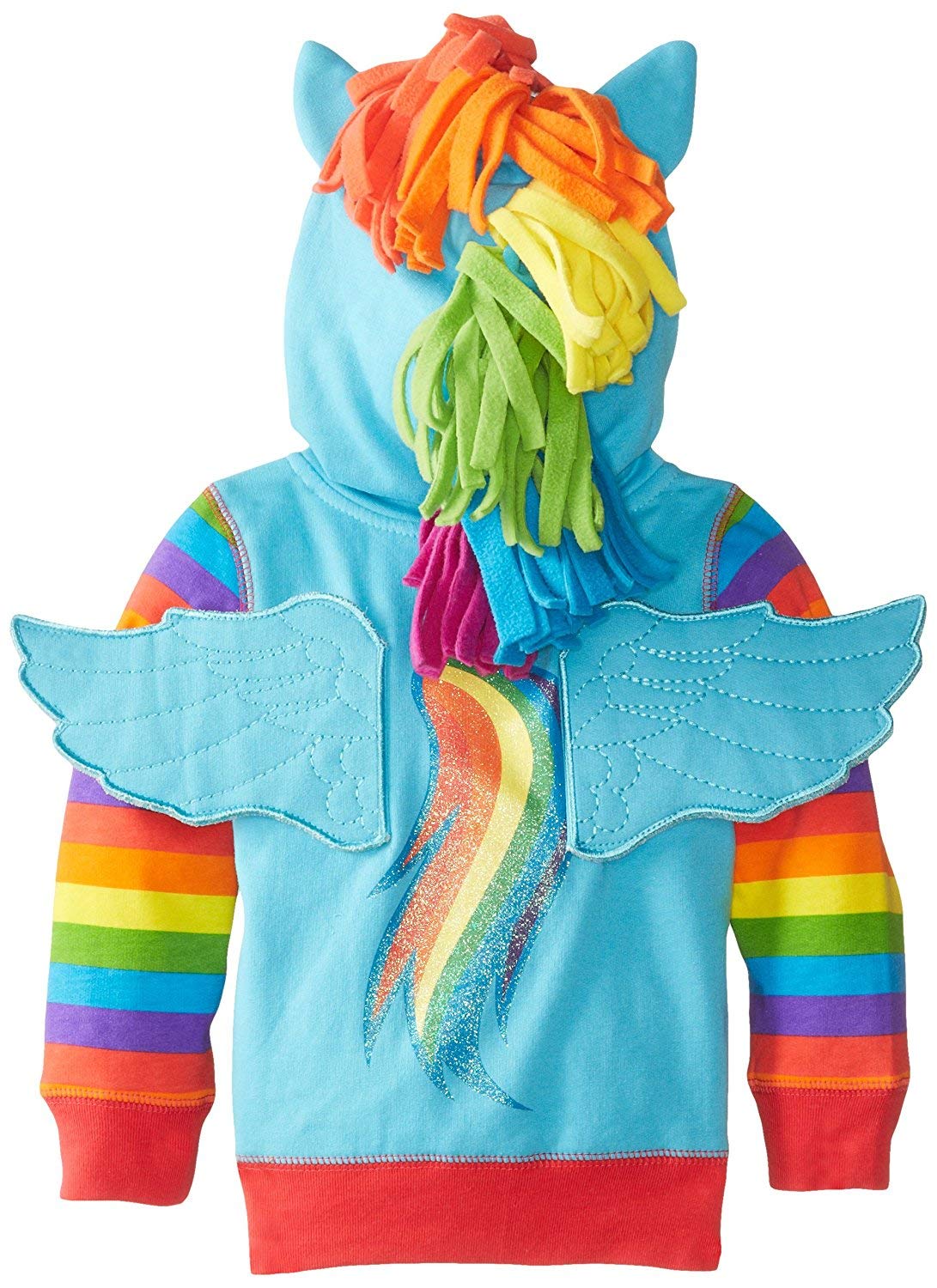 My Little Pony Girls' Rainbow Dash Cosplay Hoodie, Rainbow Dash, 4T