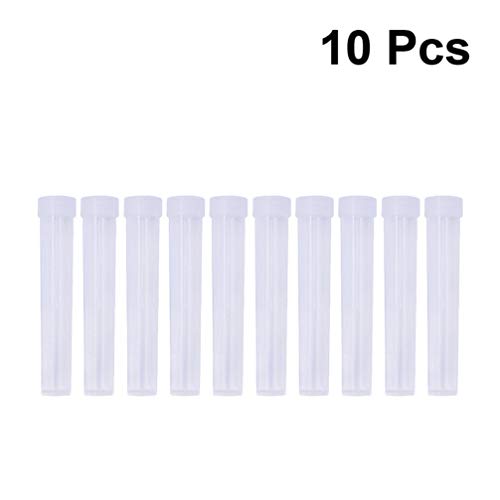Embroidery Needle Tube Needle Tube Organizer Transparent Bottle Accessaries for Knitting Cross Embroidery Needle Accessories 10pcs ( 60 ) Plastic Needle Container