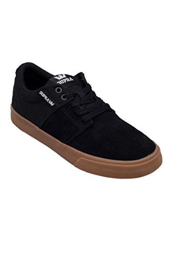 Supra Men's Stacks Vulc II Fashion-Sneakers, Black-Gum, 10.5