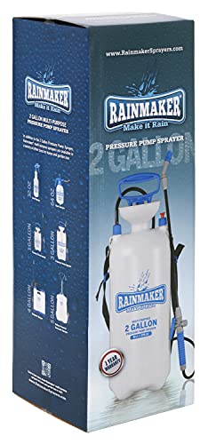 Rainmaker Multi-Purpose Pressure Pump Sprayer - For Home and Garden Applications, Easy-Pour No Mess Funnel Top, 2 Gallon