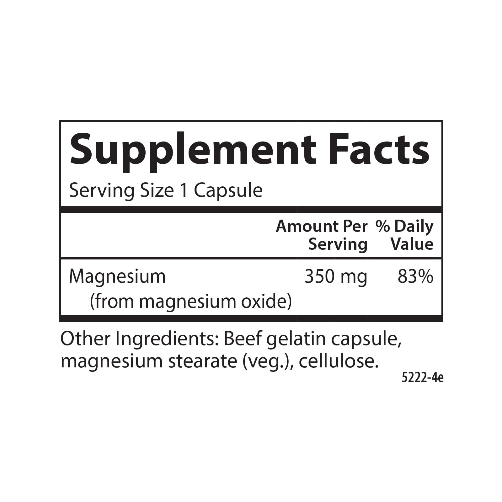 Carlson - Magnesium, 350 mg, Cardiovascular Support, Muscle Function & Nerve Health, 180 capsules