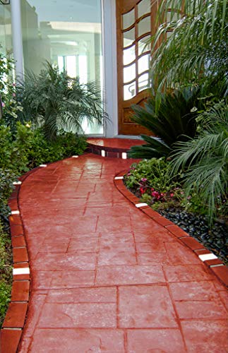 Argee RG840S Let's Light It 40-Foot Decorative Plastic Brick Edging with 6 Built-In Solar Lights, Terra Cotta