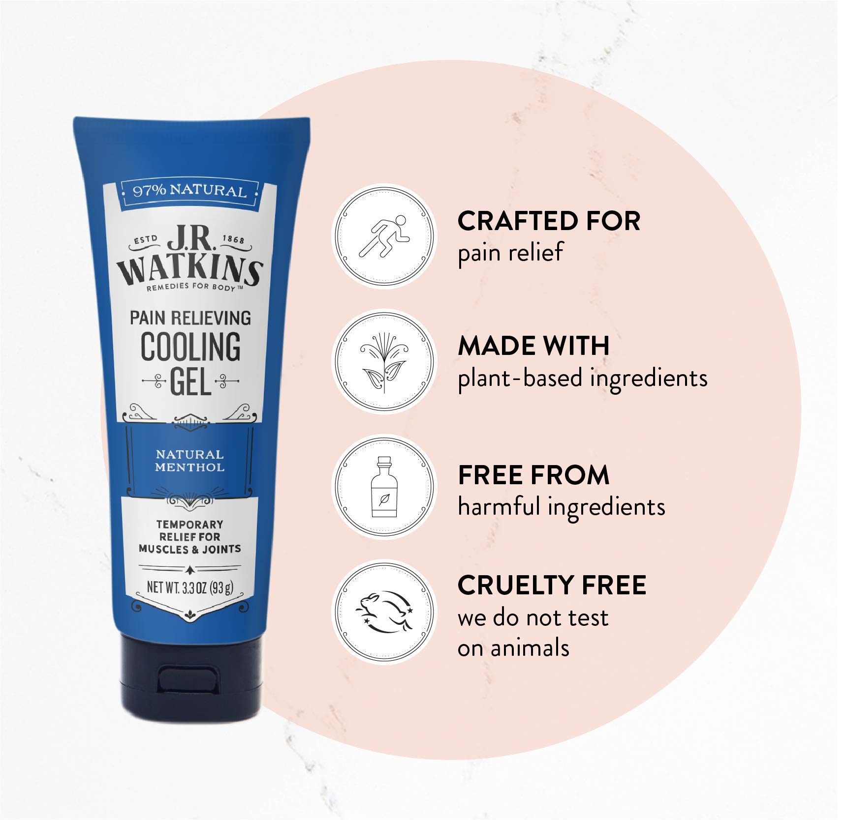 J.R. Watkins Muscle Cooling Gel 3.3 Oz