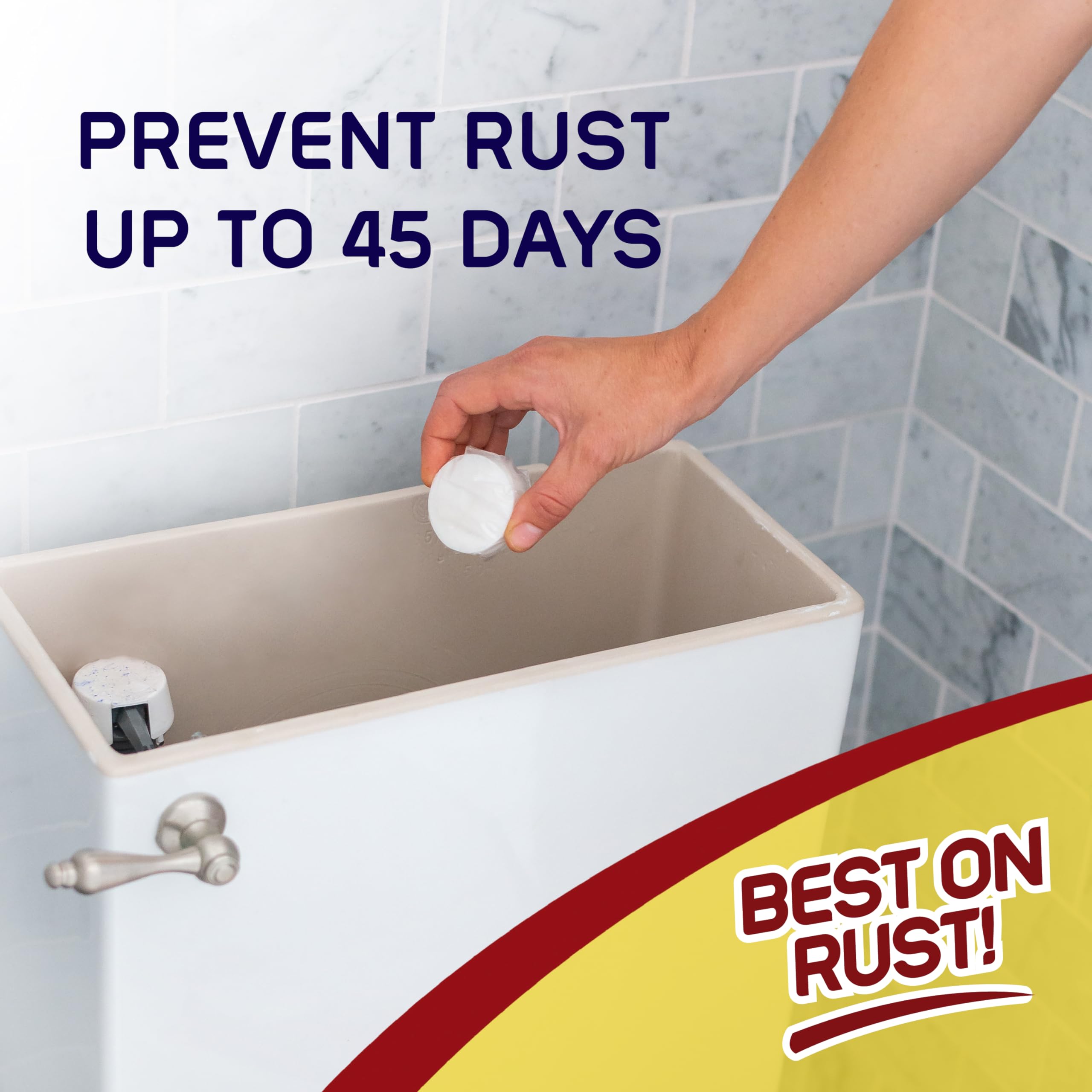 Iron OUT Automatic Toilet Bowl Cleaner, Helps Remove and Prevent Rust Stains in Toilet Bowls and Tanks, 6 Tablets