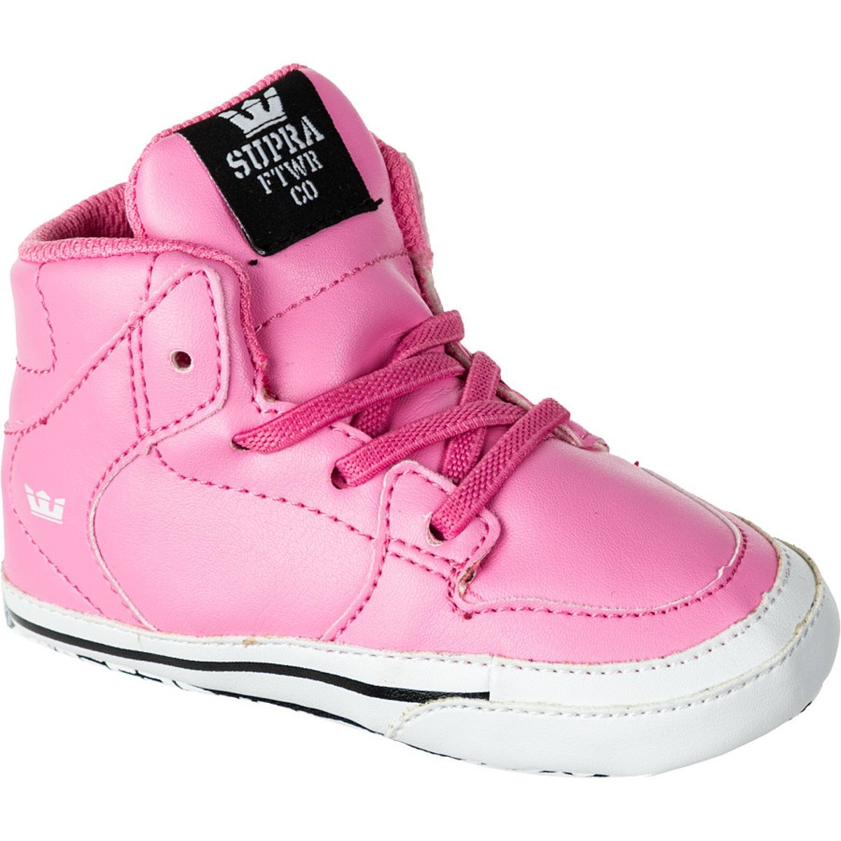 Supra Crib Vaider Size 4 Pink-White Skate Shoes