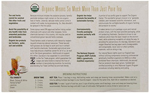 Davidson's Organics, Decaffeinated Spiced Peach, 100-count Unwrapped Tea Bags
